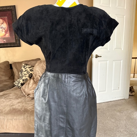 Morgan Taylor | Dresses | Vintage Morgan Taylor Leather And Suede Dress ...